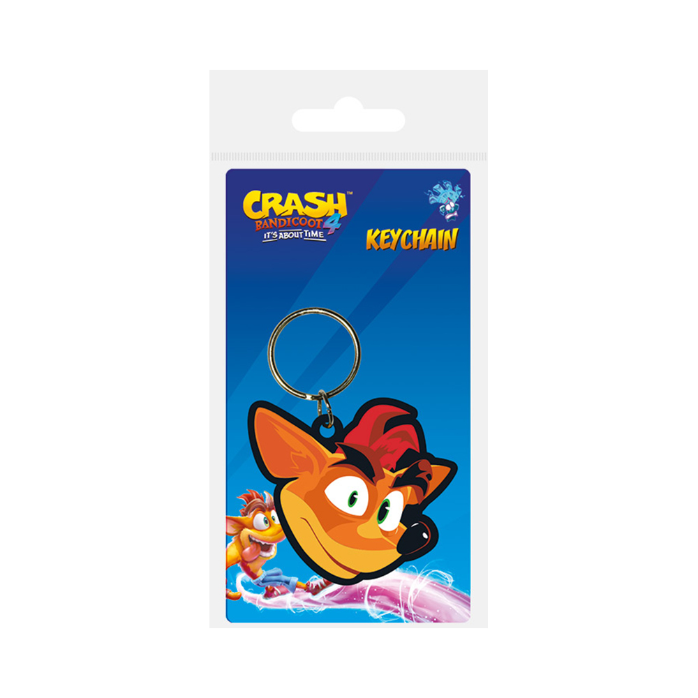 Pyramid Rubber Keychain Crash Bandicoot 4: Crash Face