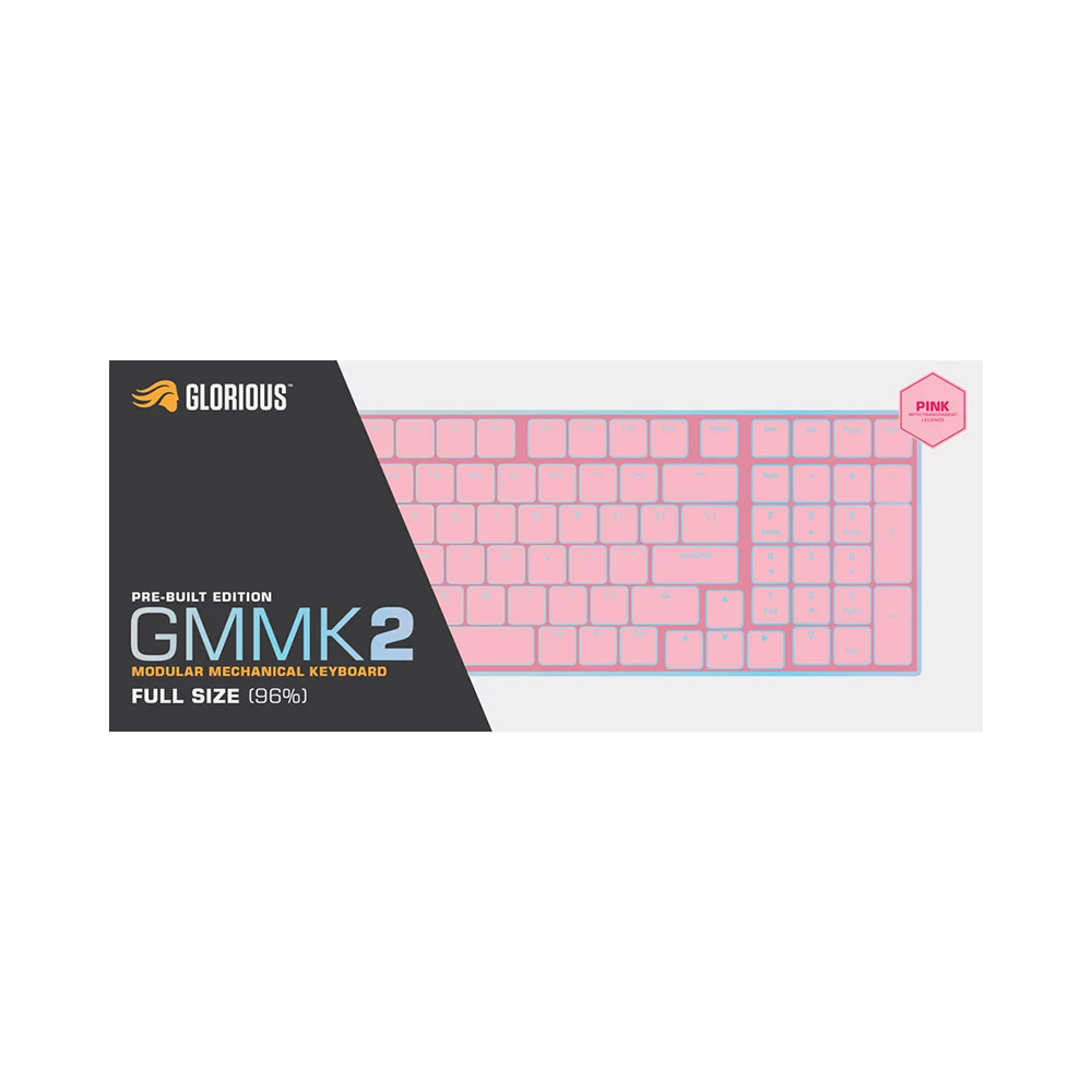 Glorious GMMK 2 Full Size (96%) Pink Pre-Built Fox Linear Switch