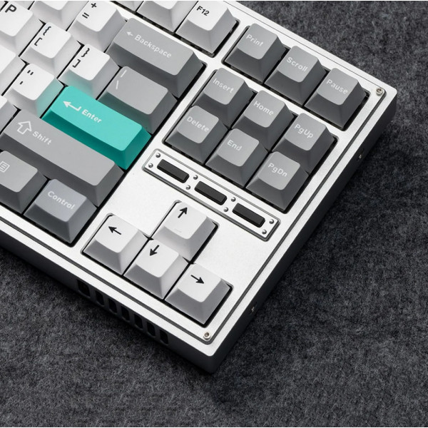 Keychron Lemokey L3 QMK/VIA Fully Assembled Knob Space Silver (Gateron ...