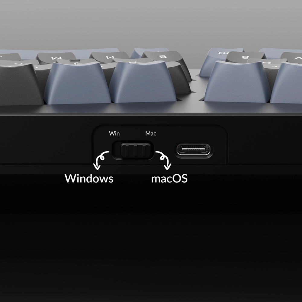 Keychron Q8 (Alice Layout) QMK Barebone Knob Navy Blue