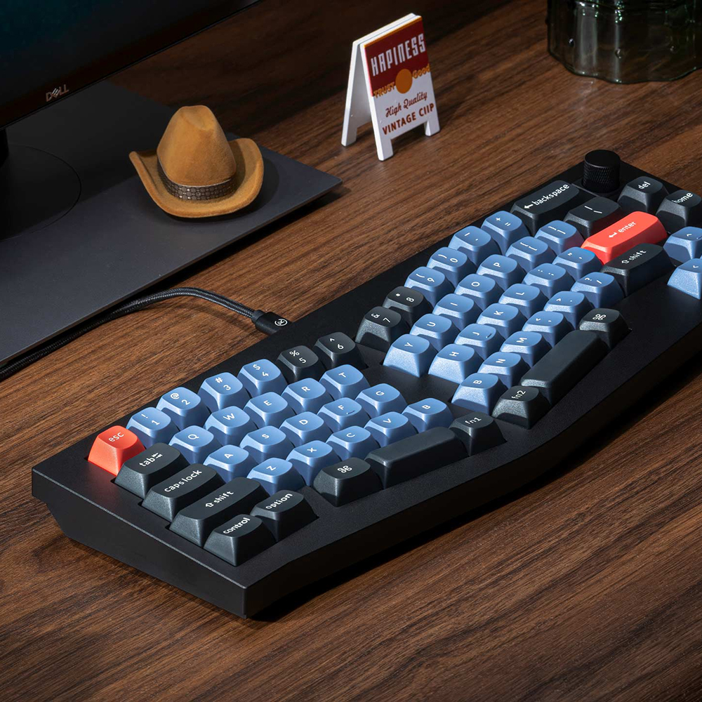 Keychron Q8 (Alice Layout) QMK Barebone Knob Carbon Black