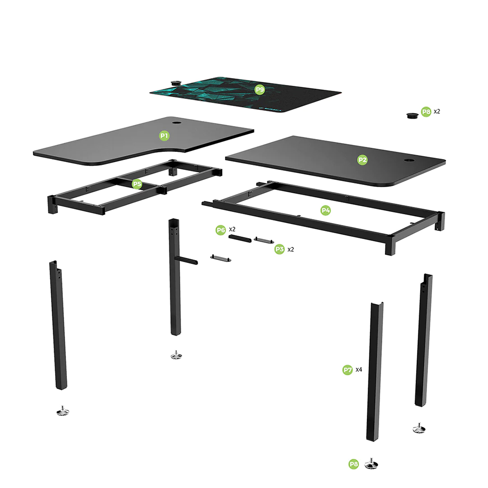 Eureka Ergonomic L01-60" L-Shaped Gaming Desk, Left - Купить ...