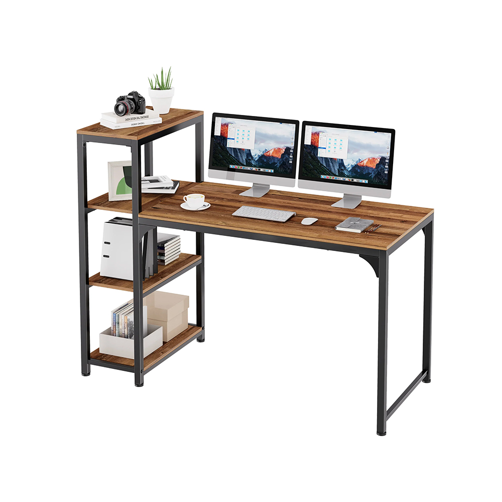 Eureka Ergonomic 43" Computer Desk with 4-Tier Open Storage Shelves ...